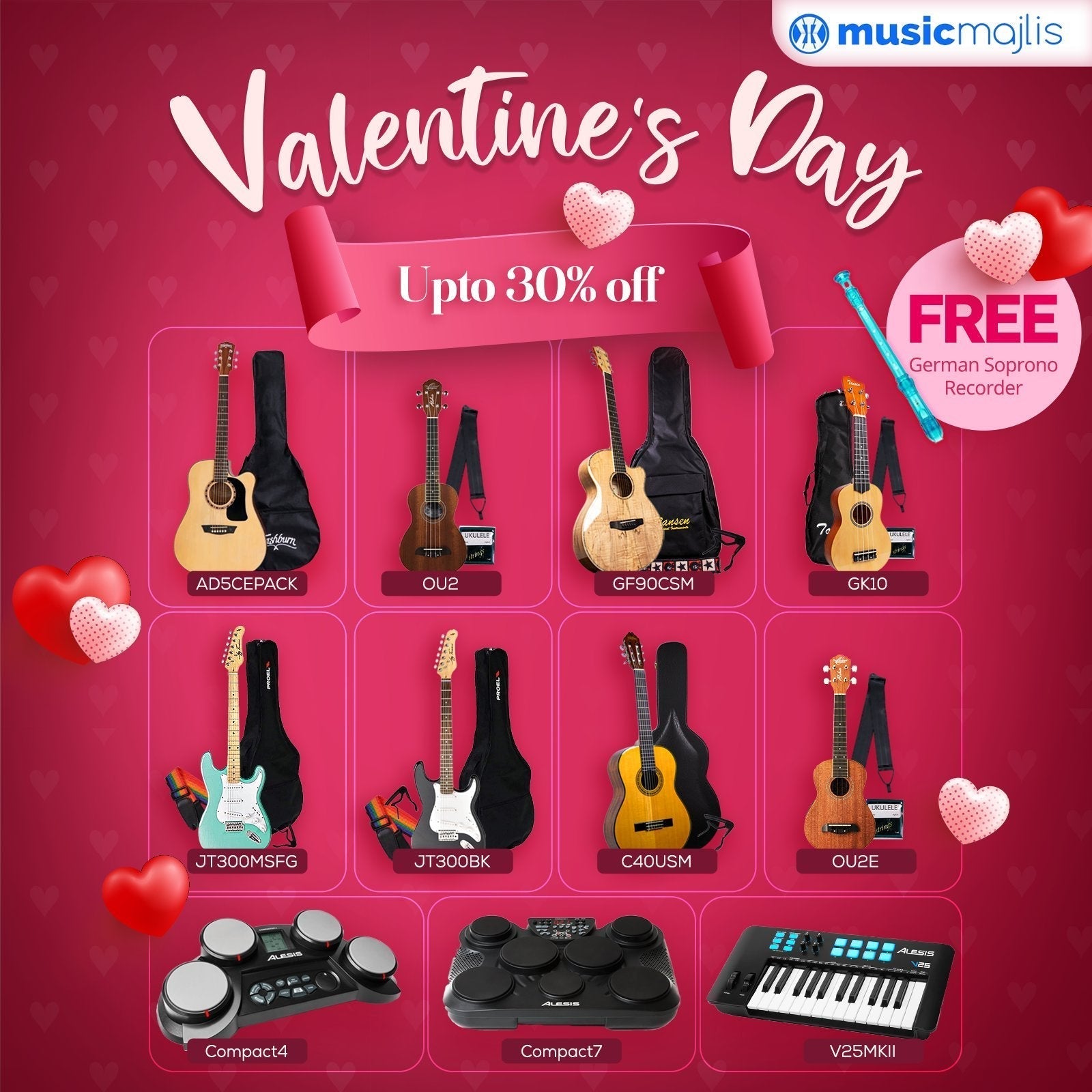 Buy Gift an Music Instrument This Valentine's Day 2024 in UAE at Best Price on MusicMajlis