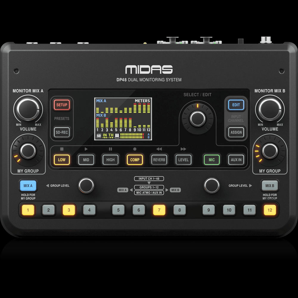 Buy Midas DP48 Dual 48 Channel Personal Monitor Mixer with SD Card ...