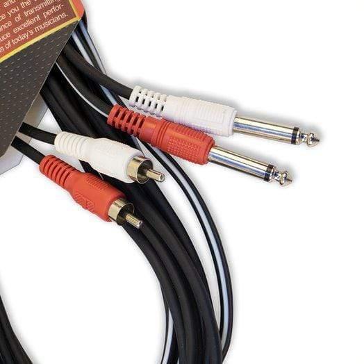 Tovaste NTR-3M 2 RCA Plug to 2 1/4" Mono Jack - 3 Meters